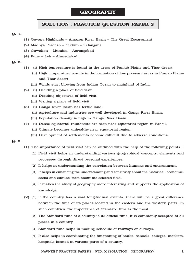 MQP Ans 02 | PDF | Rain | Brazil