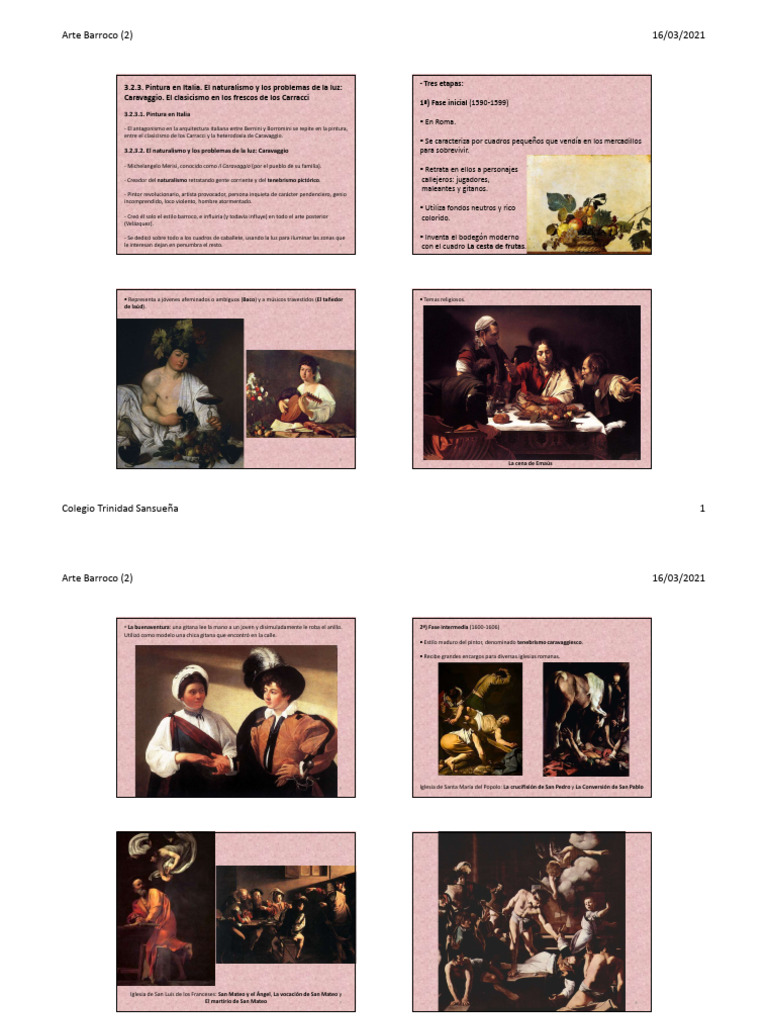 Apuntes Bloque 3 - 3.2. Arte Barroco | PDF | Barroco | Pinturas