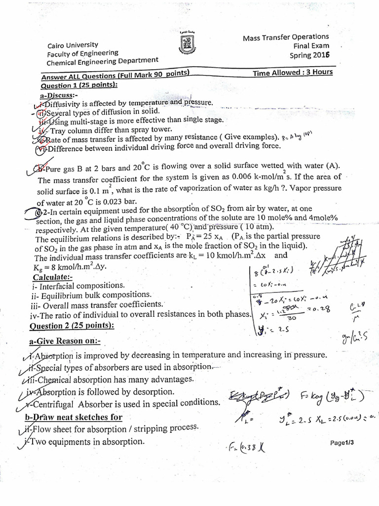 (MT1) Final 2016 | PDF