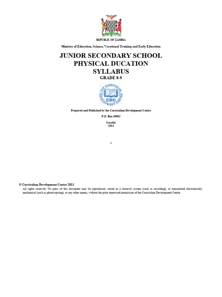 Grade 8 - 9 Physical Education | PDF | Educational Assessment ...