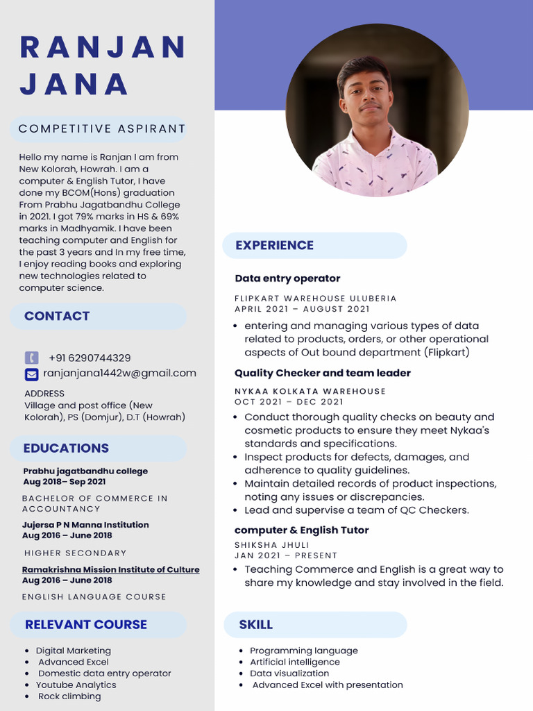 Ranjan 2024 BIO DATA | PDF