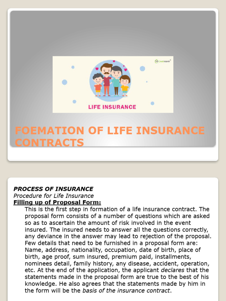 Life Insurance Contract Steps | PDF | Insurance | Life Insurance
