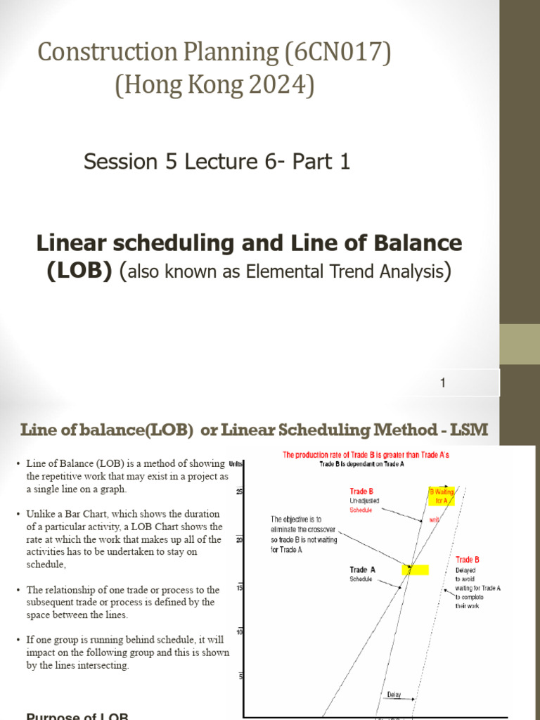 Session 5 Lecture 6 Part 1 - Line of Balance (Feb 2024) | PDF | Applied Mathematics