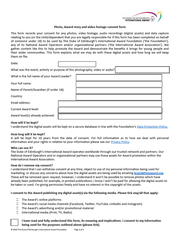 Global Consent Form 2023 | PDF | Social Media | Popular Culture & Media Studies