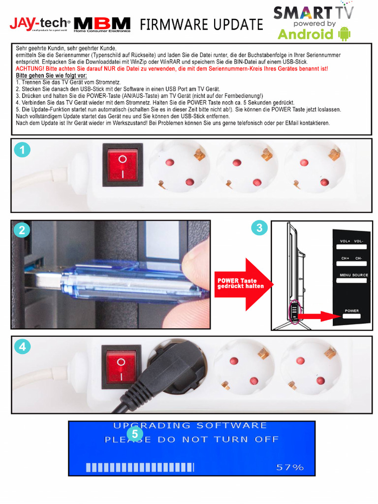 Firmware Update Anleitung de Android Smart TV | PDF