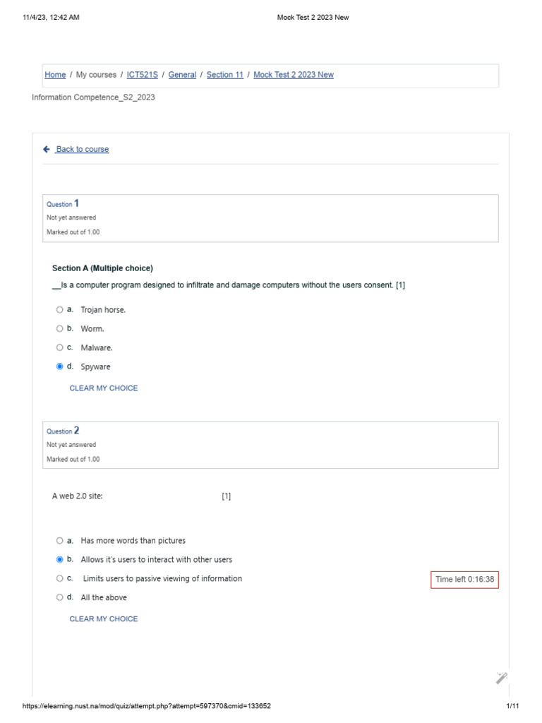 Mock Test 2 2023 New Pdf Malware Cybercrime