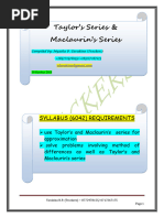 Taylor Series & Maclaurin's Series Notes by Trockers | PDF | Calculus ...