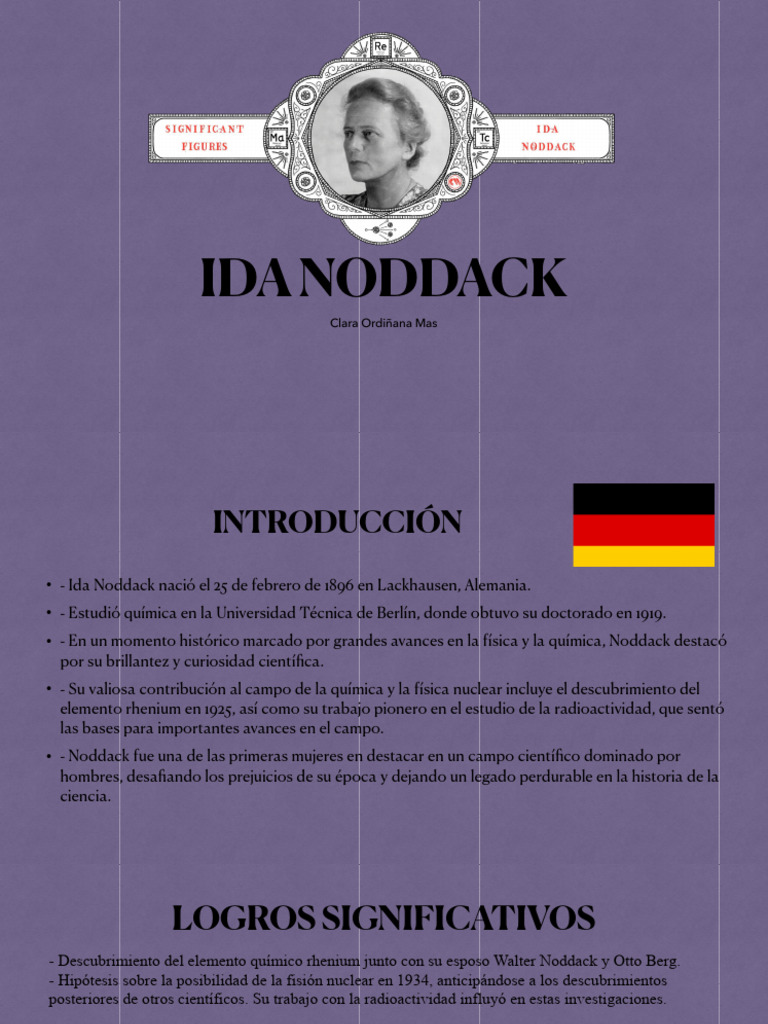 Ida Noddack | PDF | La energía nuclear | Fisión nuclear