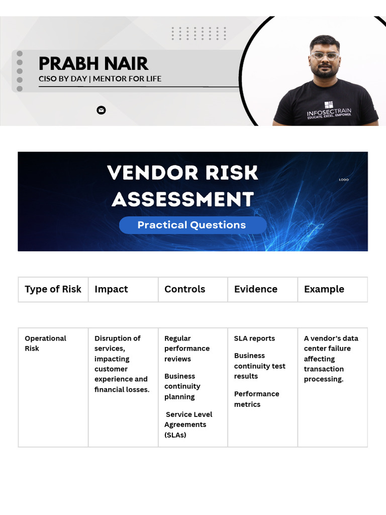 Vendor Risk Assessment Audit | PDF | Regulatory Compliance | Risk