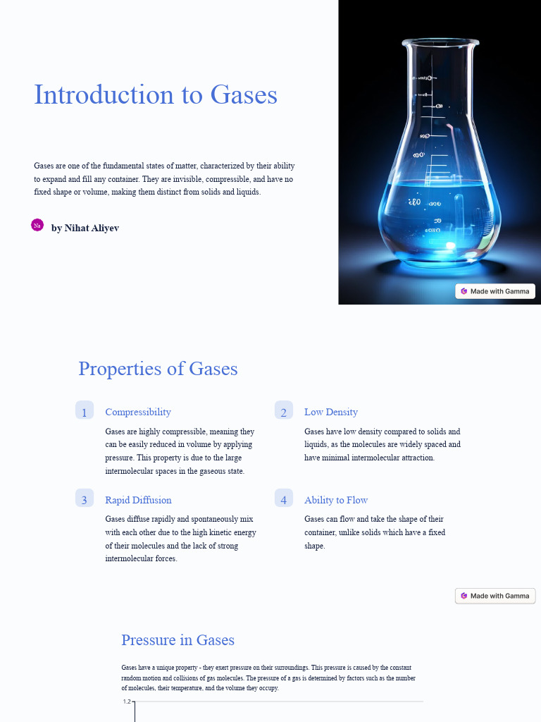 Introduction To Gases | PDF | Gases | Pressure