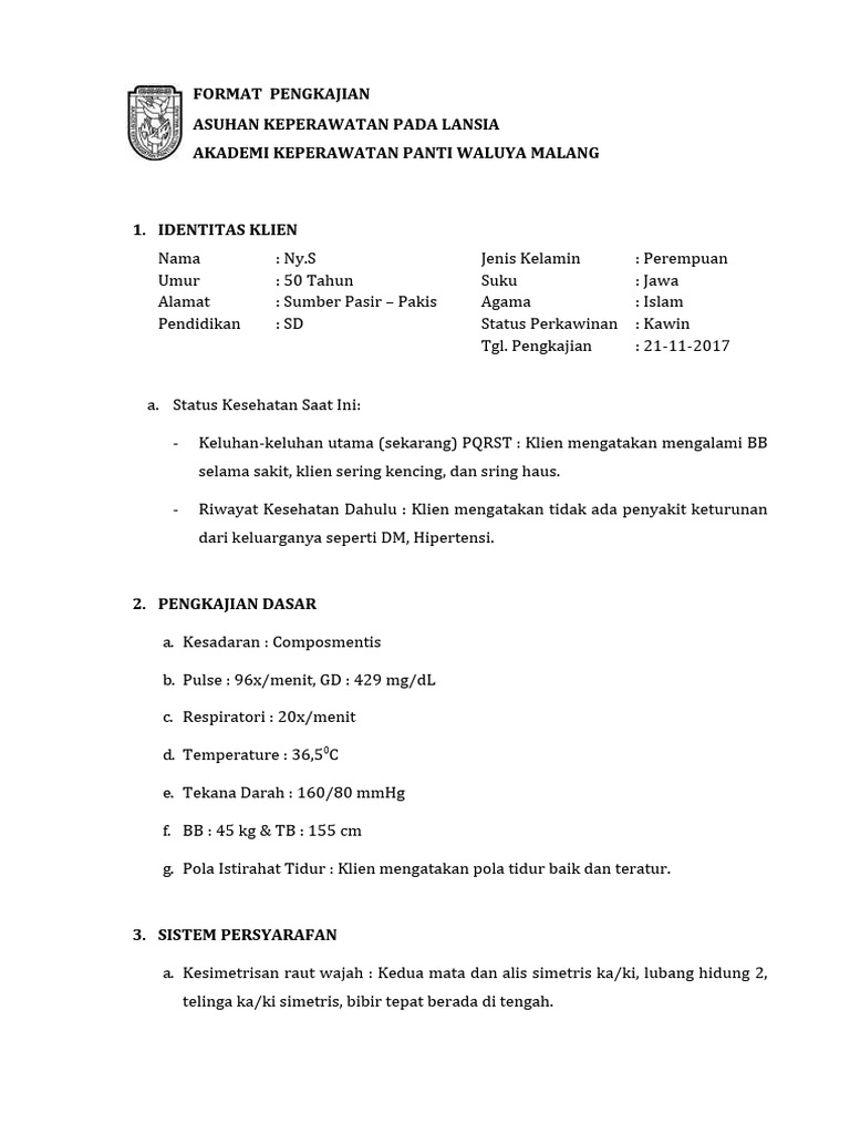 Askep Gerontik Ketikan | PDF | Kesehatan Holistik