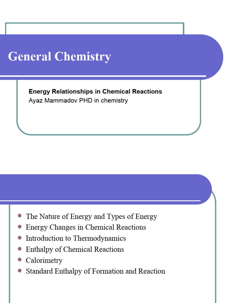 Energy Relationships in Chemical Reactions | PDF | Heat | Chemical ...
