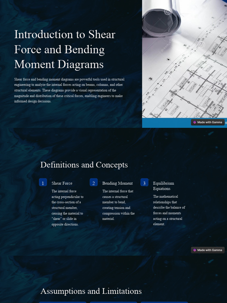 Introduction To Shear Force and Bending Moment Diagrams | PDF | Bending | Force