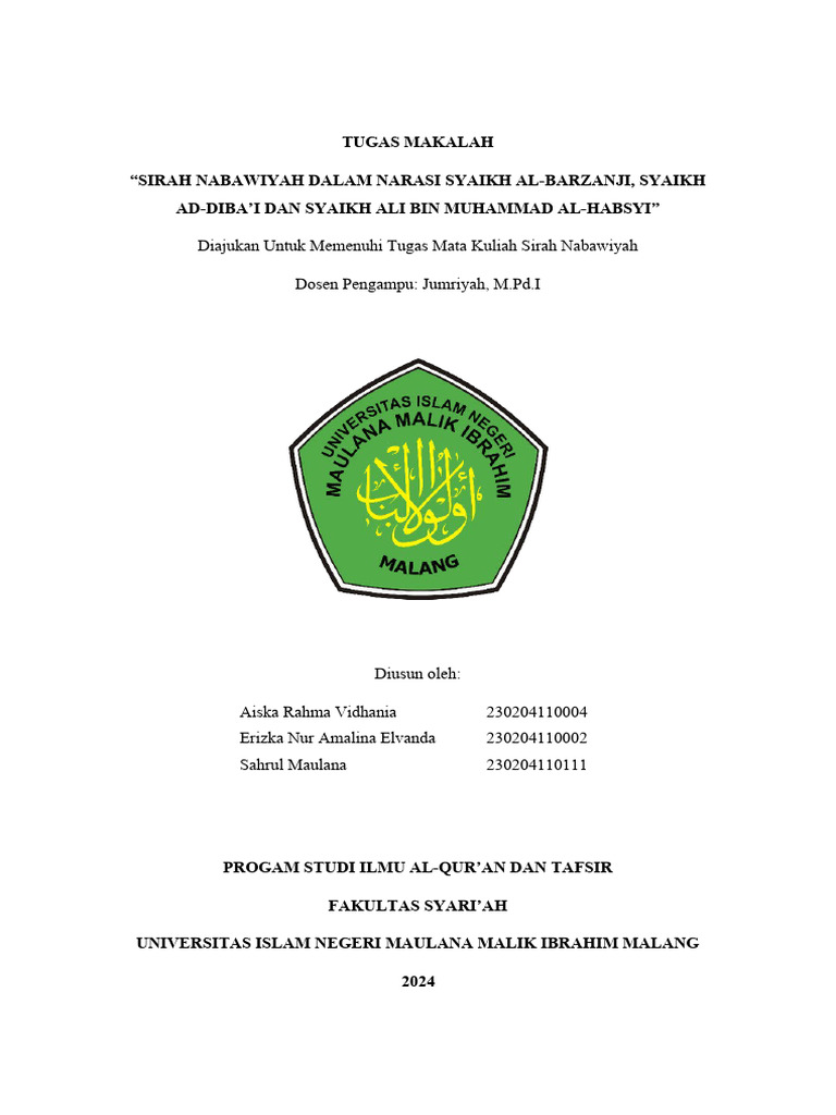 Sirah Nabawiyah dalam Narasi Tiga Syaikh | PDF | Agama & Spiritualitas ...
