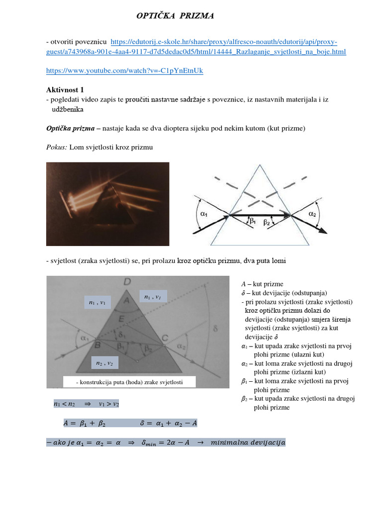 Optička Prizma - 3. R. - 23 24 | PDF