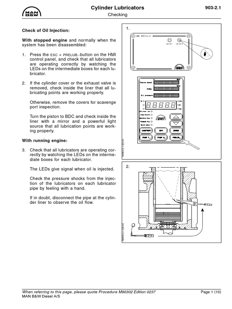 Alpha Lubricator How To Check Cyl Oil Injection | PDF