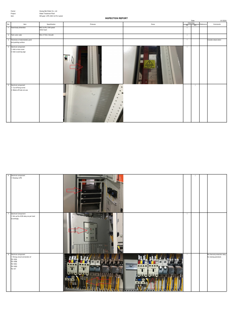 TKR WWTP - MCC&PLC Inspection | PDF | Electrical Components ...