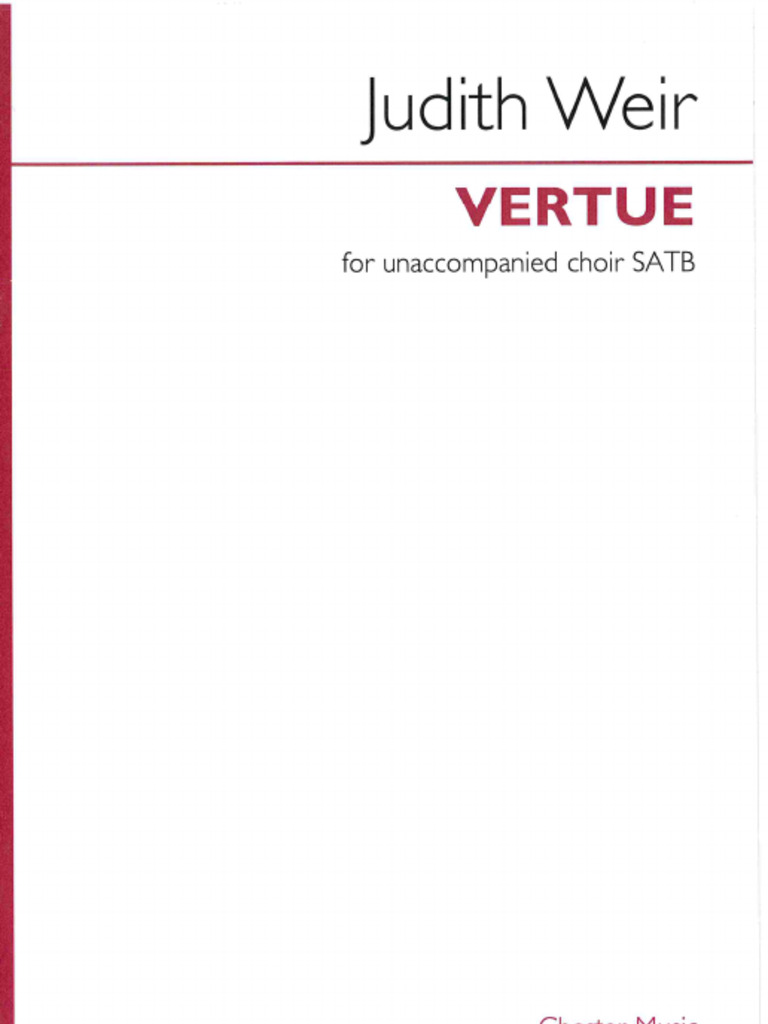 Vertue - Judith Weir | PDF