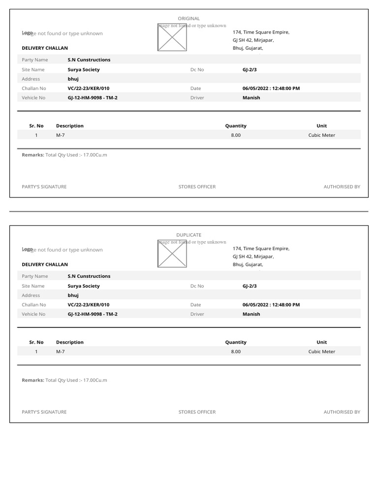 Challan Delivery | Download Free PDF | Road Transport | Land Transport