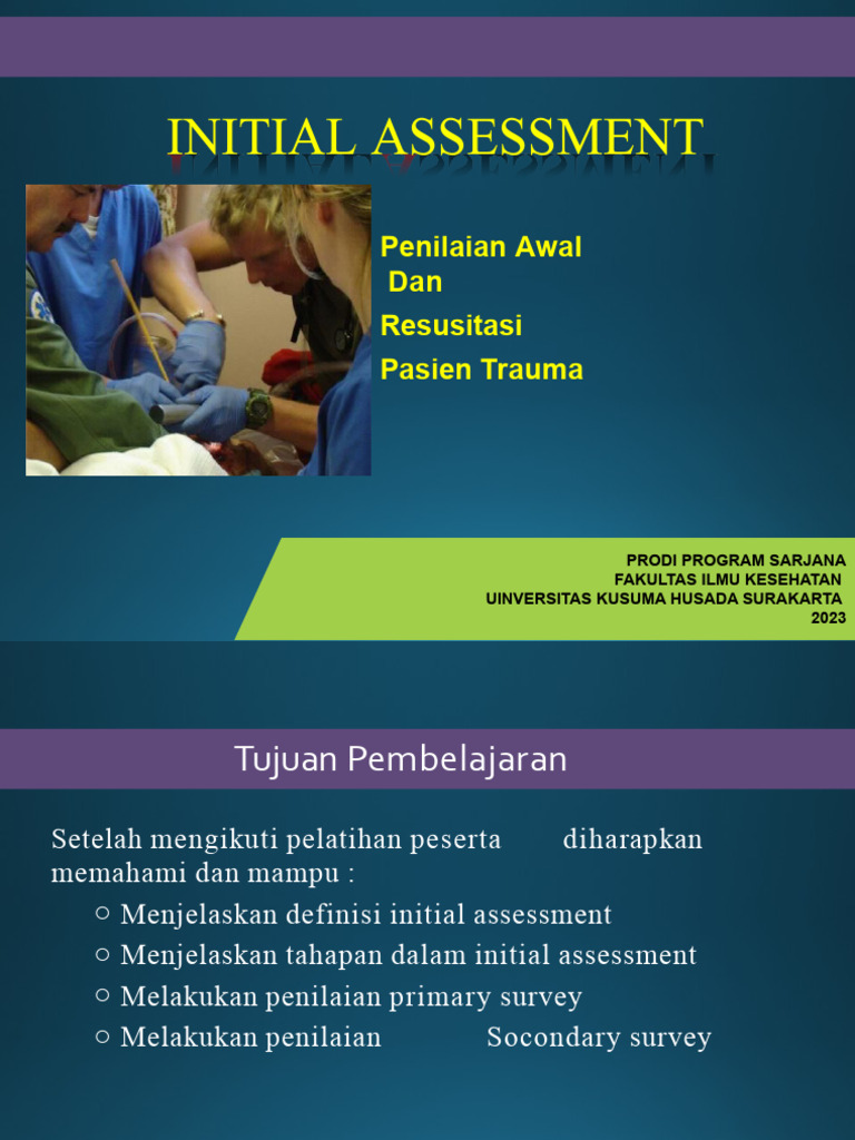 Materi Initial Assessment | PDF