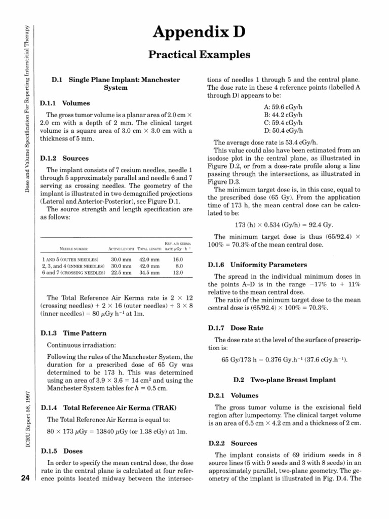 AppendixD - Practical Examples | PDF | Absorbed Dose | Radiation Therapy
