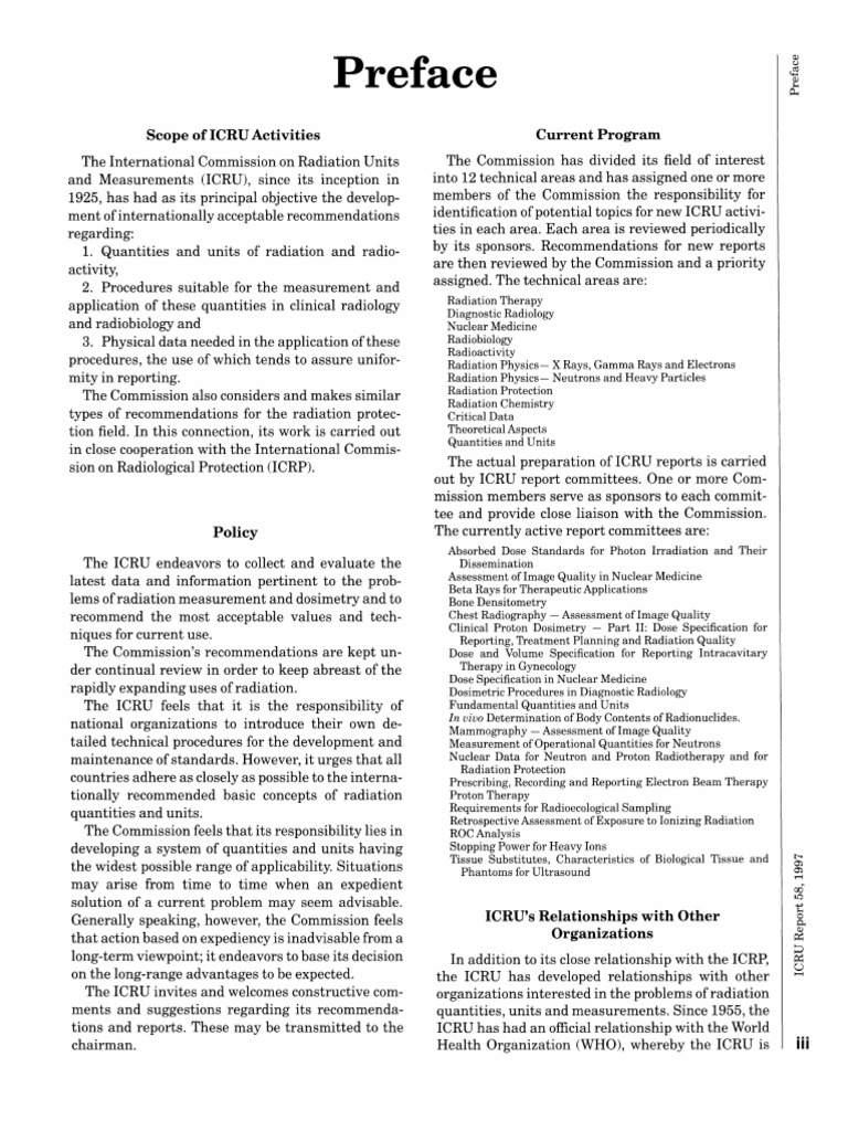 Preface | PDF | Ionizing Radiation | Dosimetry