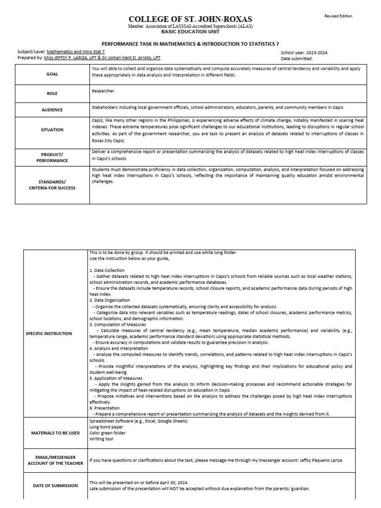 3rd Quarter Peta Grade 7 | PDF | Accuracy And Precision | Statistics