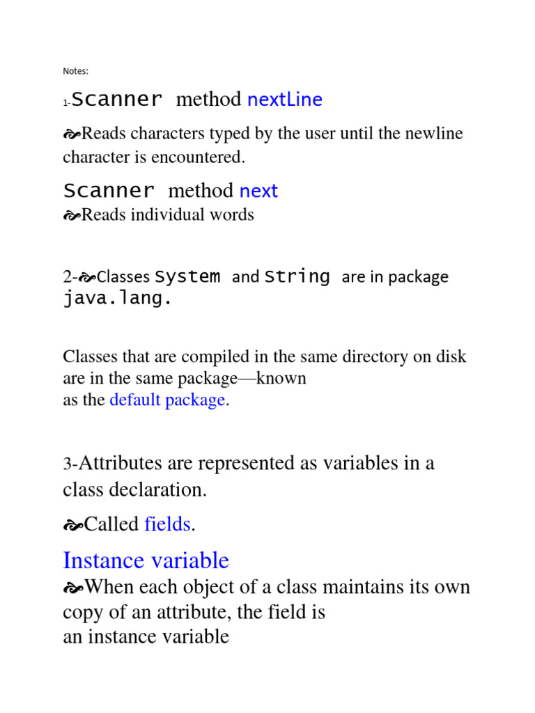 Java Notes Pdf Method Computer Programming Constructor Object Oriented Programming