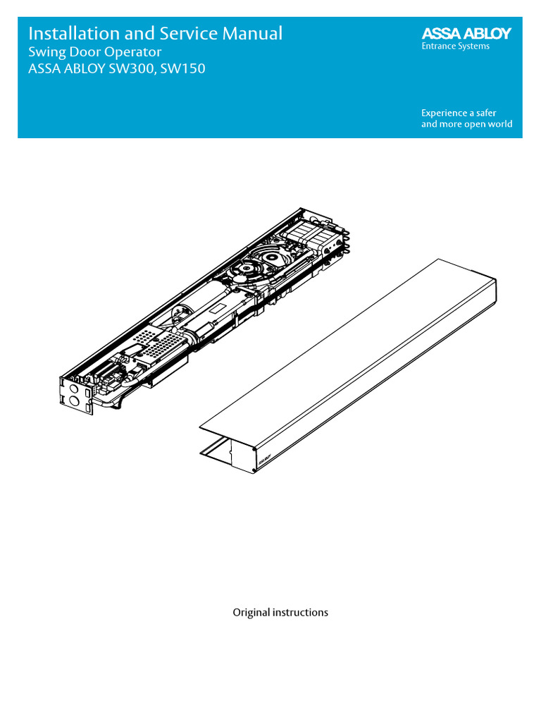 ASSA ABLOY SW300 Installation Manual | PDF | Mains Electricity | Gear