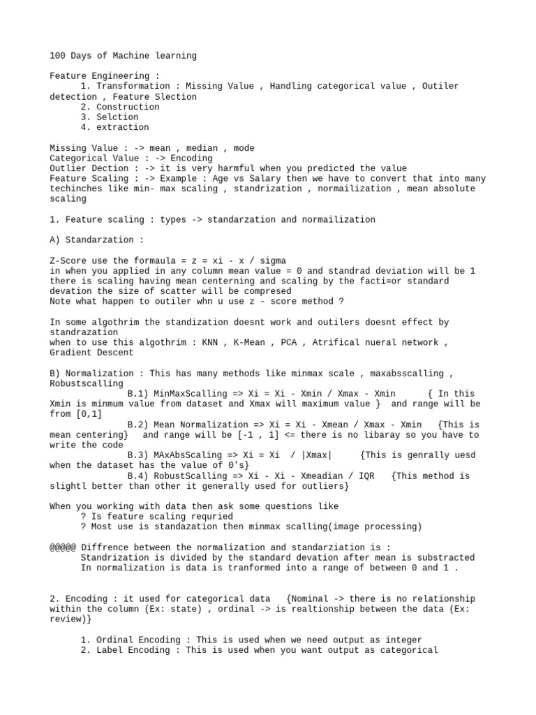 100 Days of Machine Learning | PDF | Principal Component Analysis | Outlier