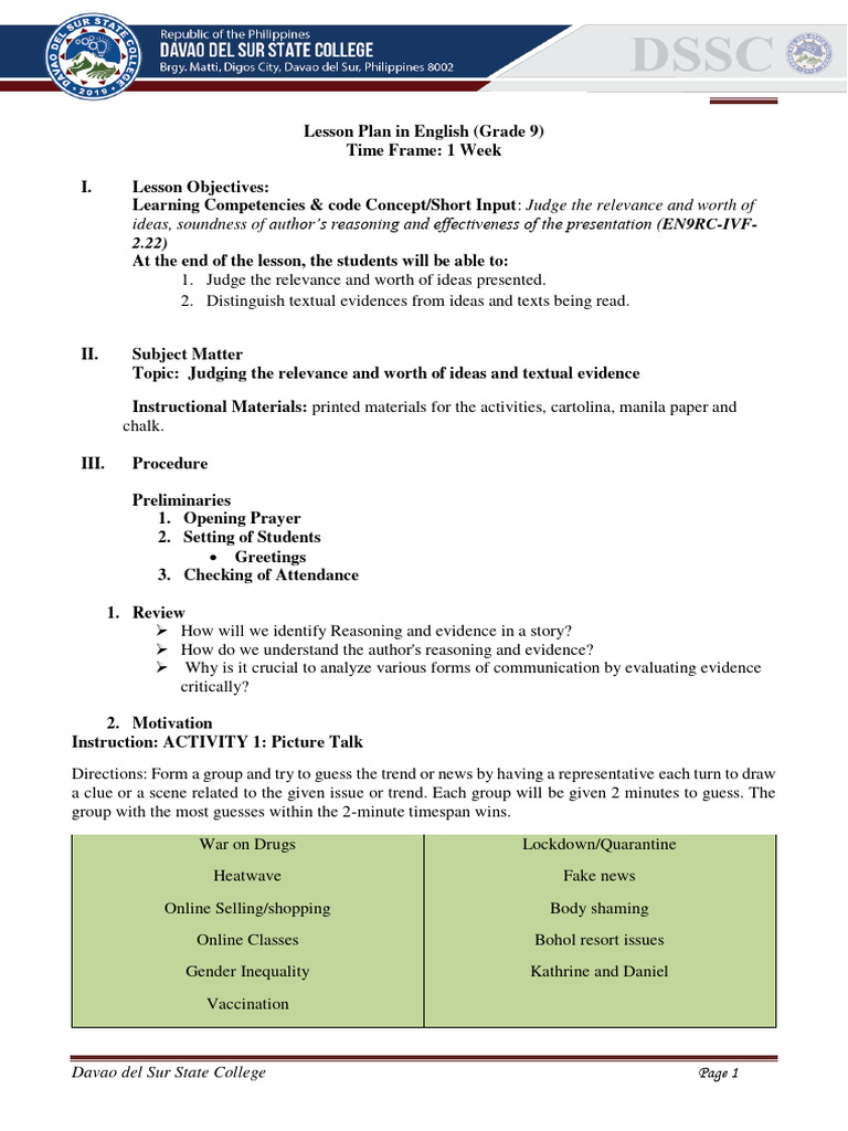 Evaluating Ideas and Textual Evidence | PDF | Evidence | Information