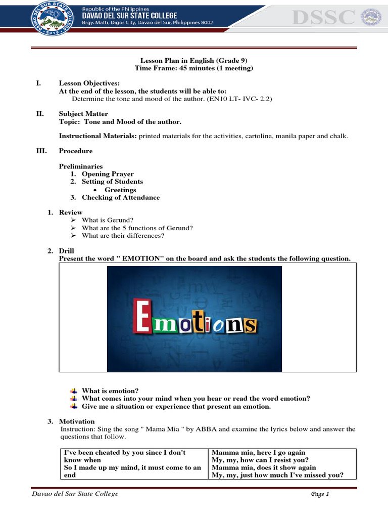 Tone and Mood LP Final | Download Free PDF | Emotions