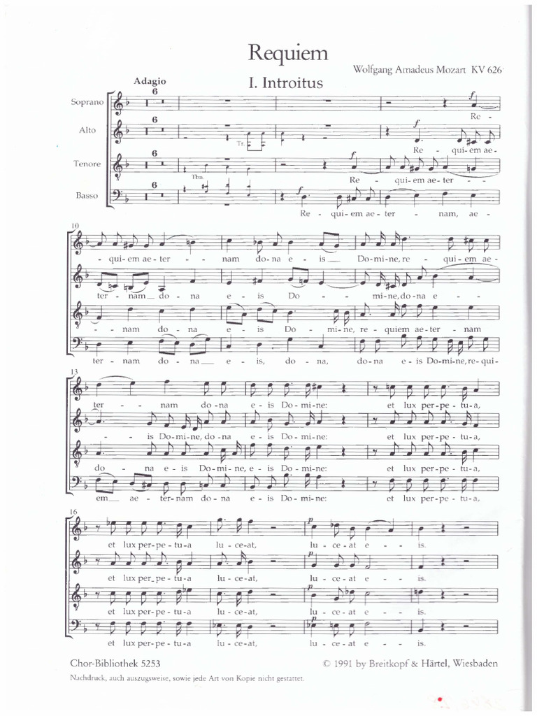 Mozart-Requiem For Auditions 2 | PDF
