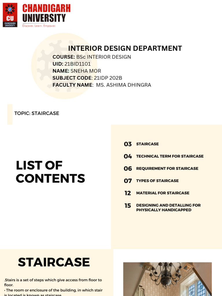 Topic Staircase | PDF | Stairs | Architectural Elements