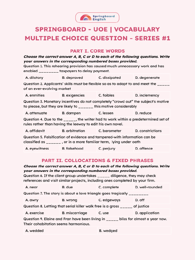 Vocabulary-Mcq-1 1600 PDF - Gdrive.vip | PDF