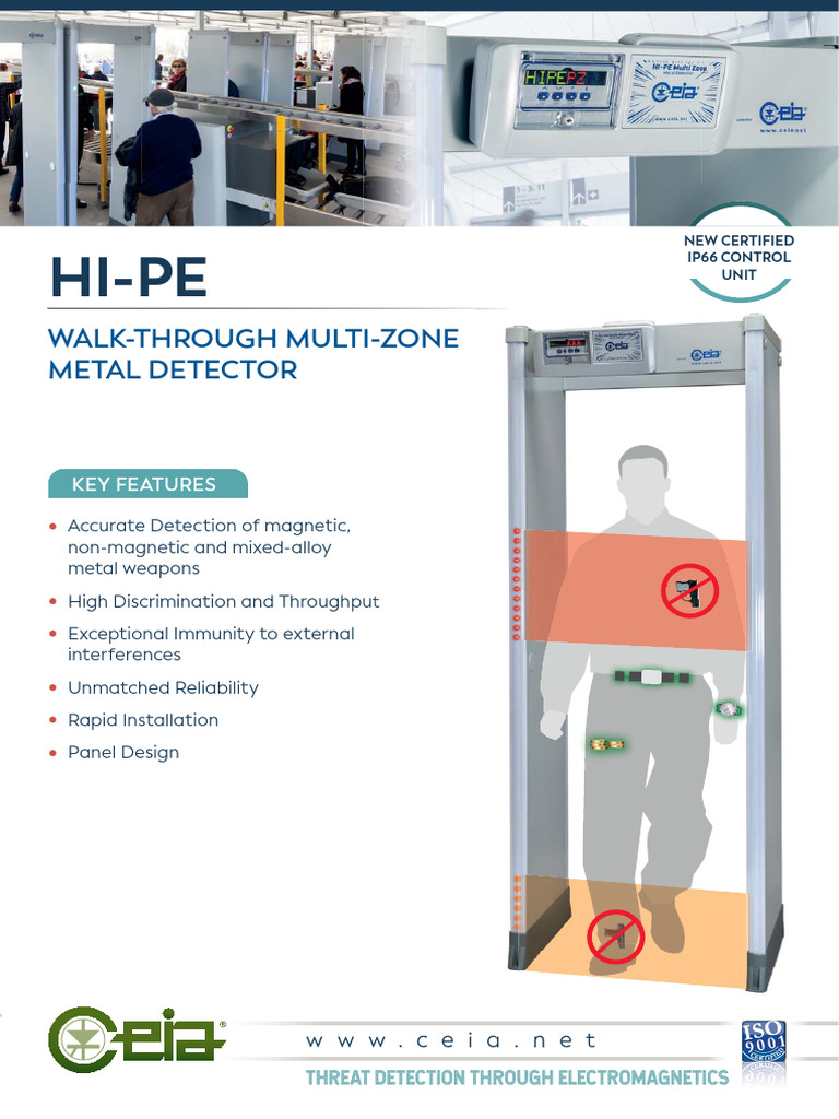 Ciea 40 Zones WTG Brochure | PDF | Metal Detector | Battery Charger