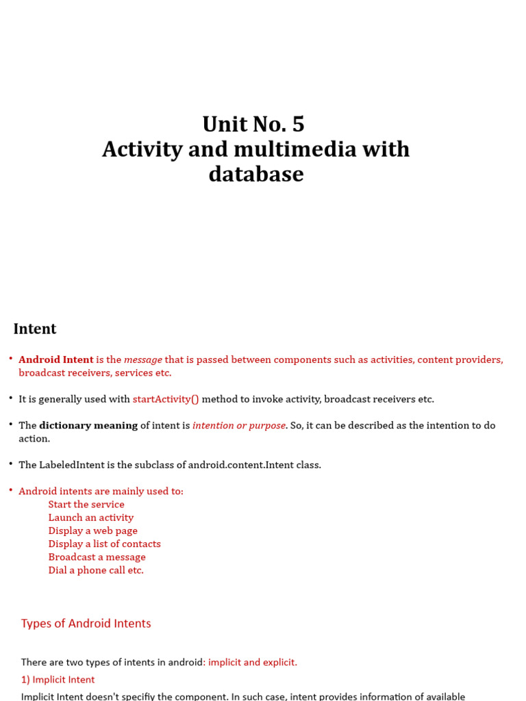 Unit 5 | PDF | Database Transaction | Method (Computer Programming)