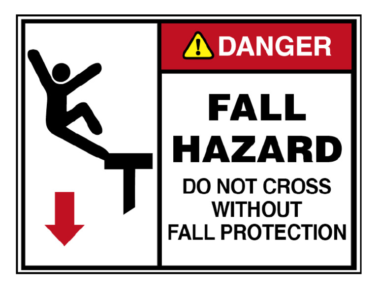 Fall Haz Sign Eng | PDF
