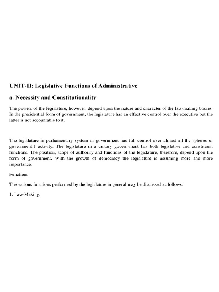 Legislative Power of The Administration 1 | PDF