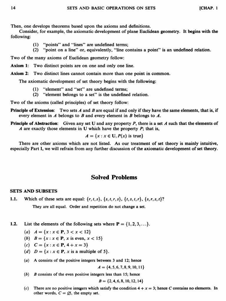 Set Theory Schaums | PDF