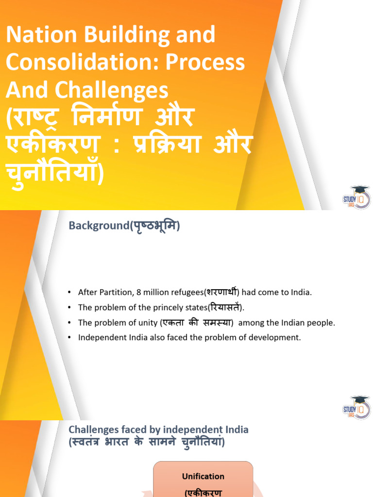 Challenges of Nation Building in India | PDF | Partition Of India ...