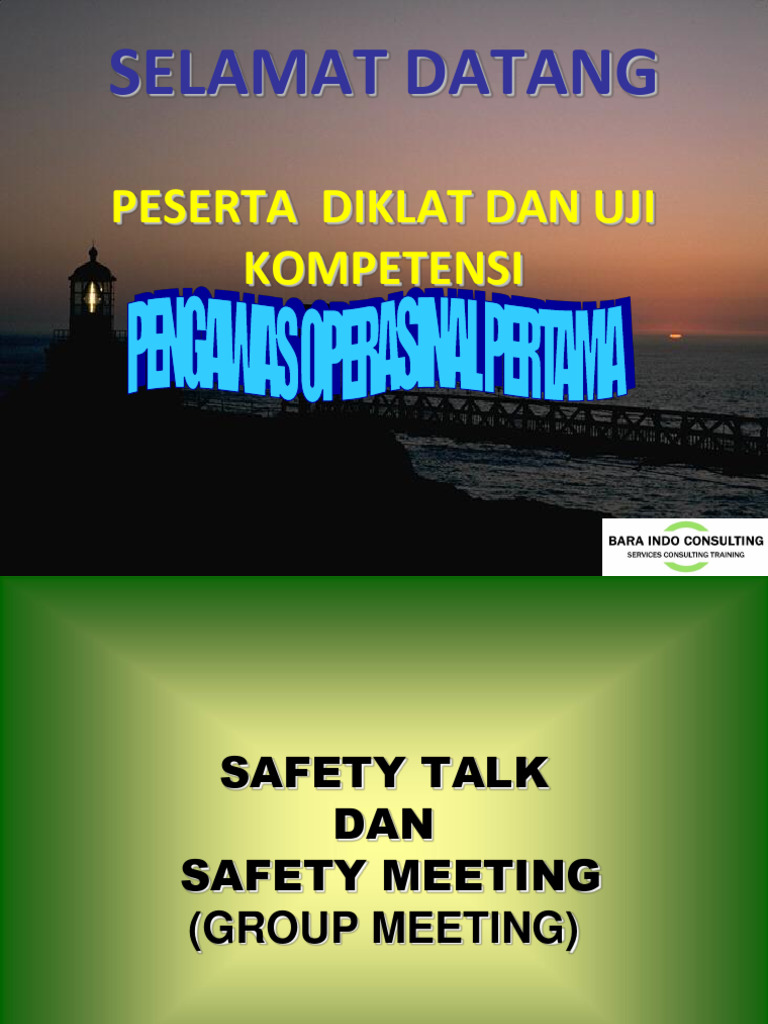 Panduan Safety Talk dan Meeting K3 | PDF