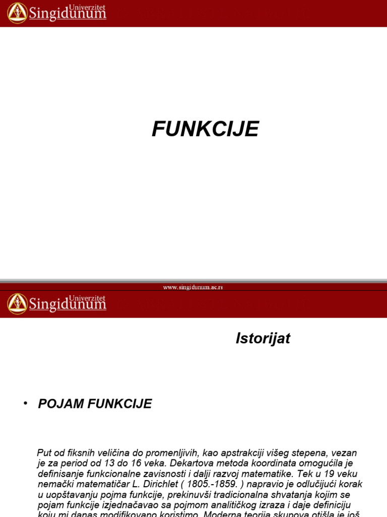 Pojam I Osobine Funkcije | PDF