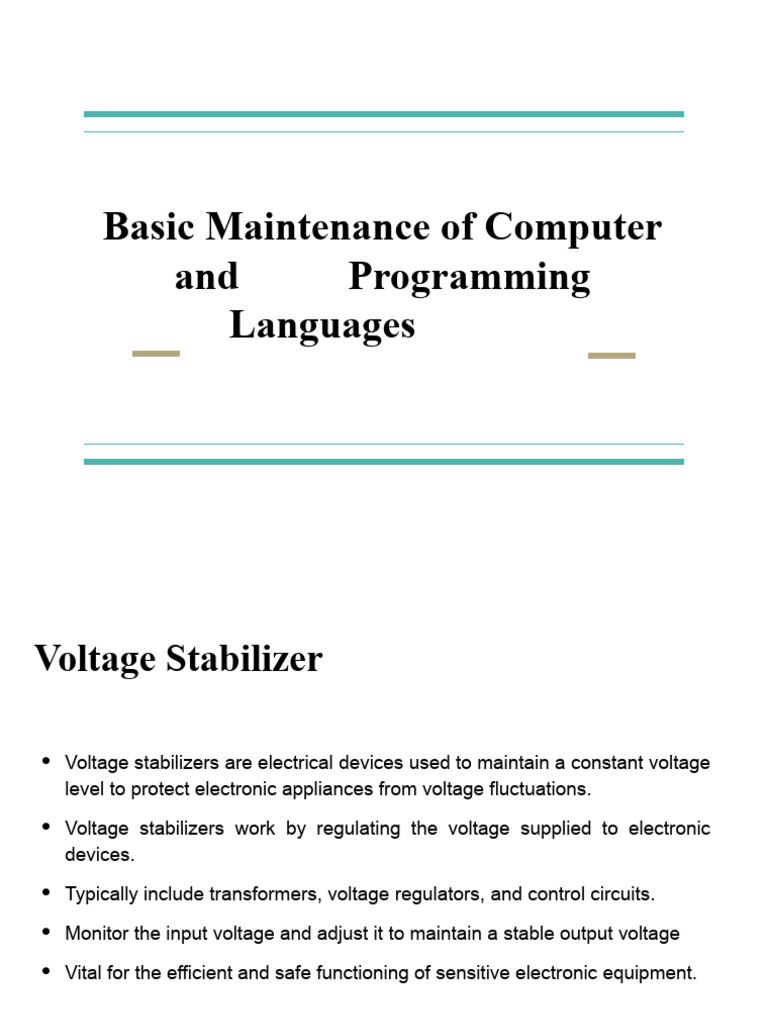 Basic Maintenance of Computer and Programming Languages | PDF | Computer Virus | Power Supply