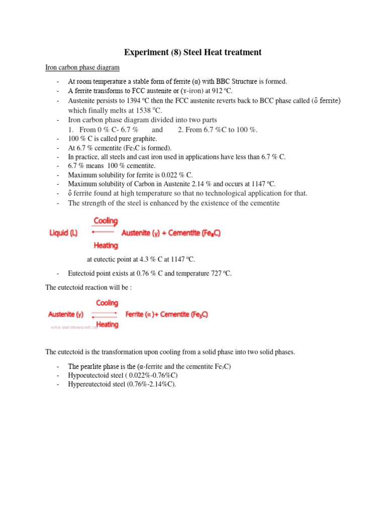 Experiment 8 - Heat Treatment of Steel | Download Free PDF | Heat ...