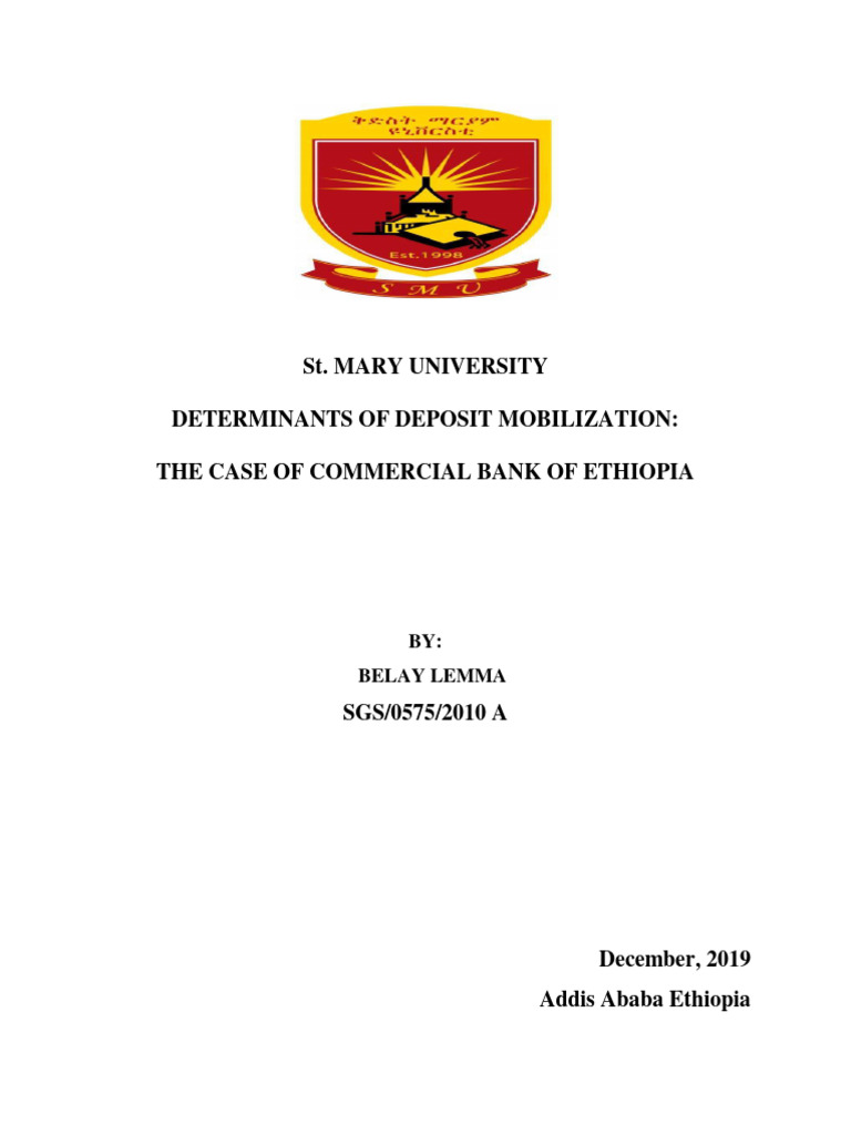 Dereje Paper | PDF | Banks | Interest