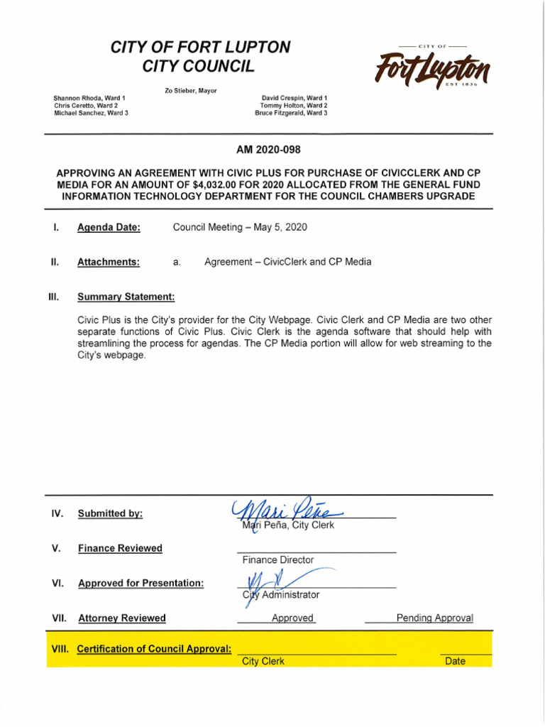 CivicPlus CivicClerk and CivicPlus Media | PDF