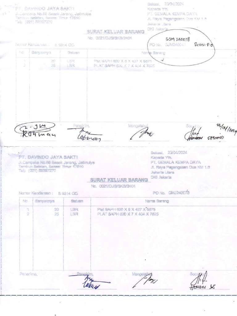 SKB Revisi No Po | PDF