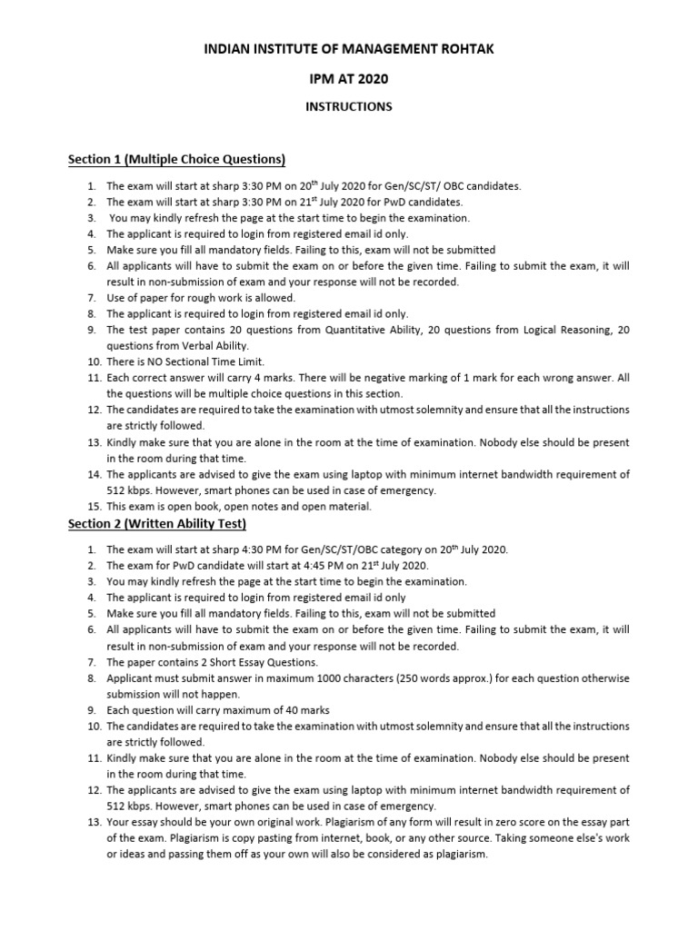 Instructions | PDF | Qualifications | Evaluation Methods