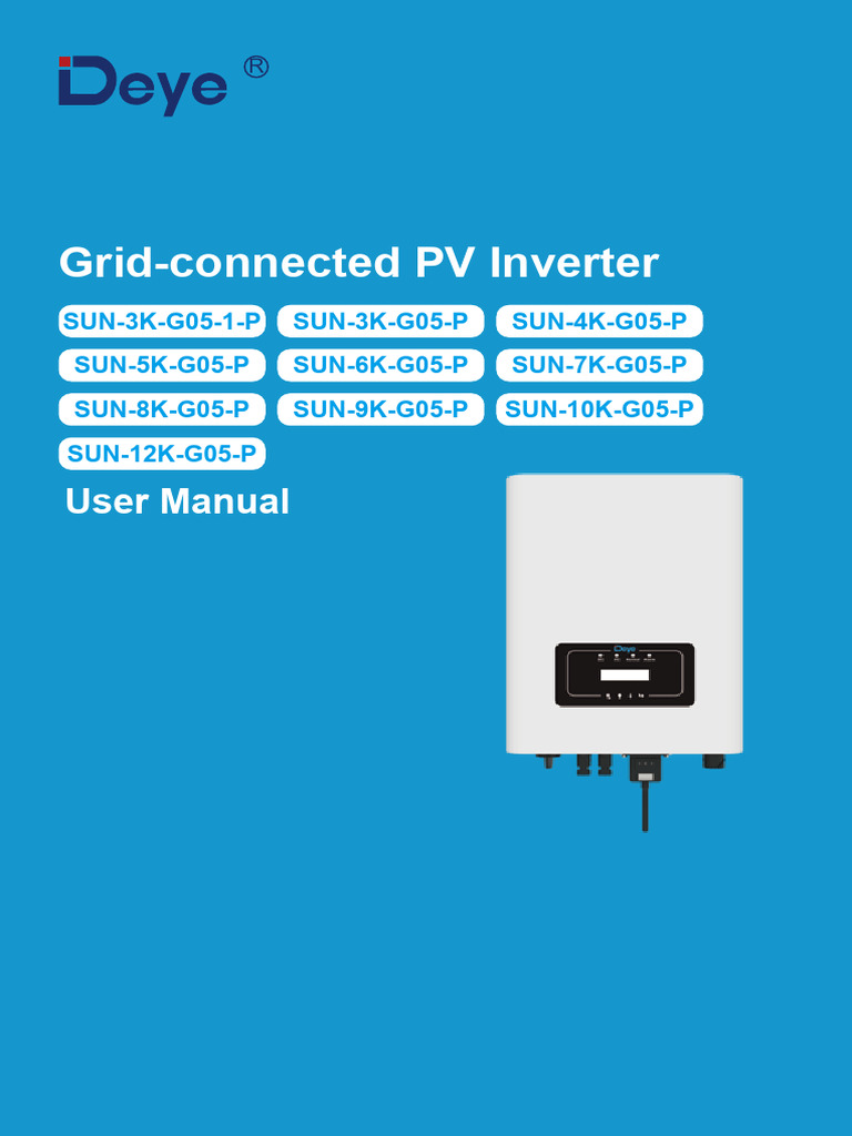Deye Inverter Manual | Download Free PDF | Power Inverter | Solar Panel
